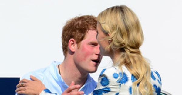 Prince Harry Gets Kiss From Karolina Kurkova After Polo Win Before